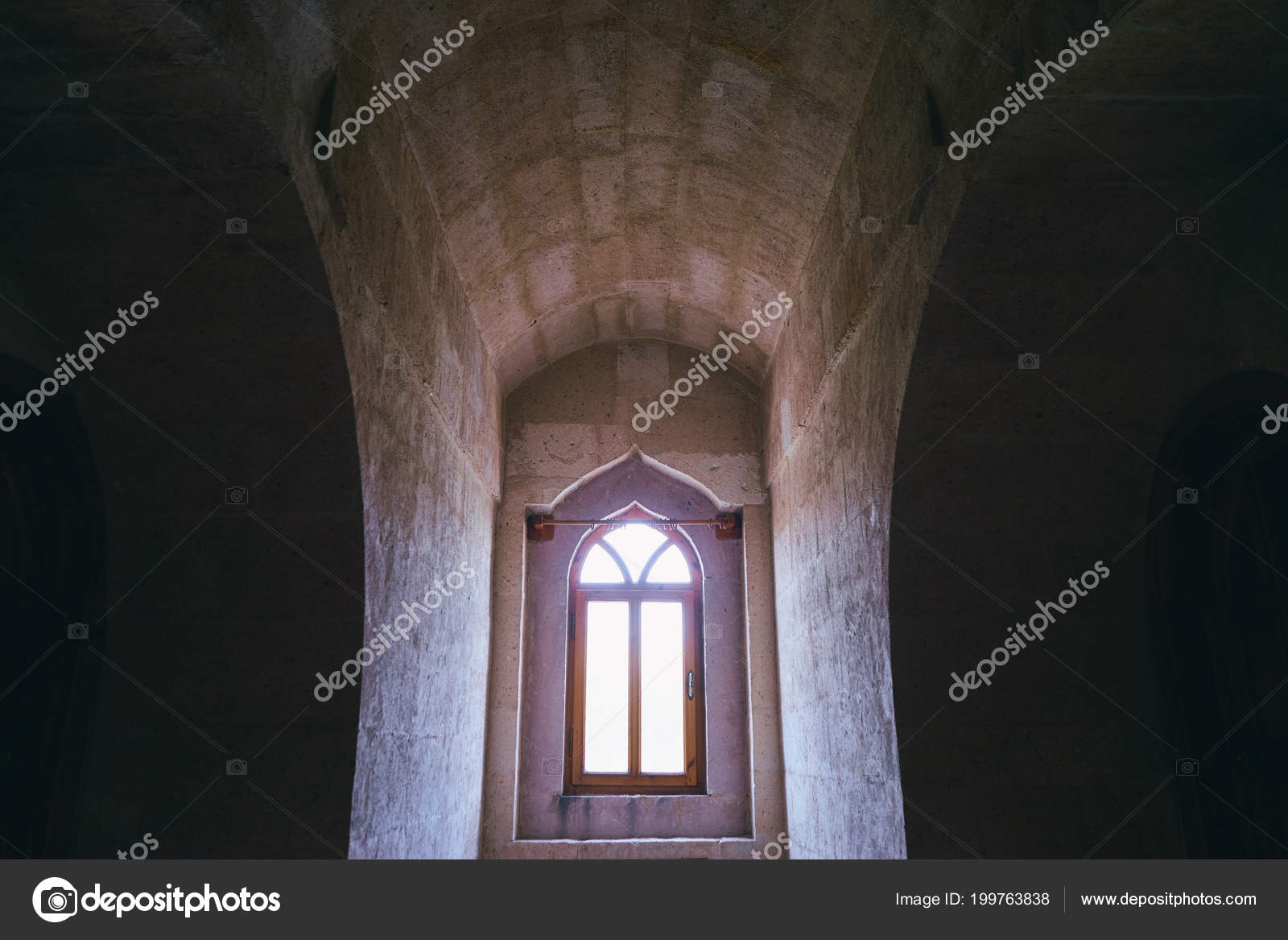 Gothic Style Window Castle Stone Wall Stock Photo by ©luengo_ua 199763838
