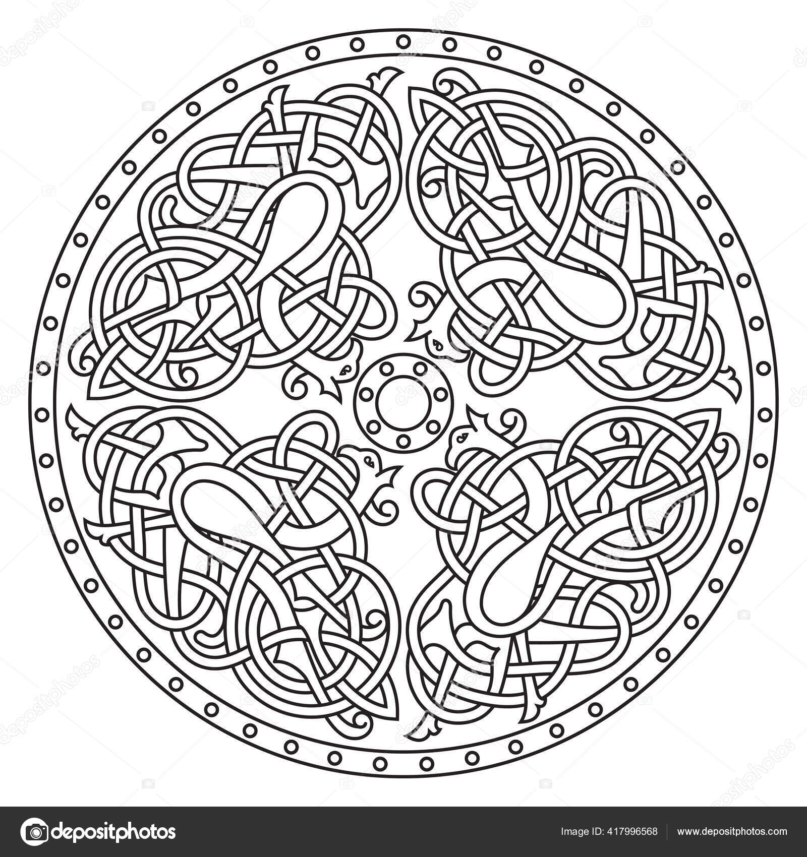 Ancient celtic mythological symbol of bird. Celtic knot ornament Stock ...