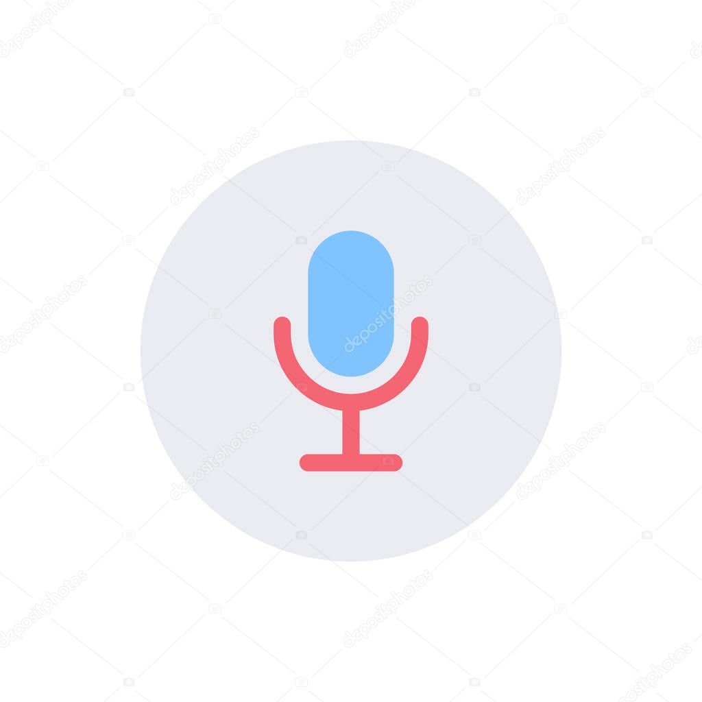 Icono de micr fono Vector Ilustraci n en estilo plano para cualquier prop sito 2024