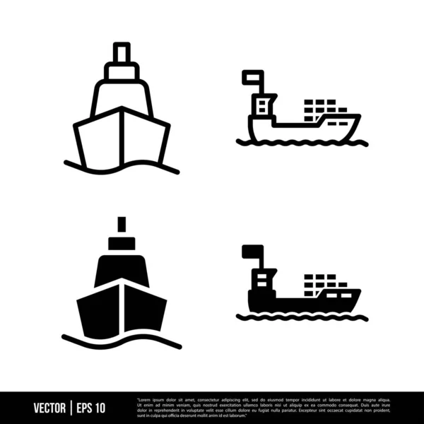 Kapal dengan simbol laut Vector Art Stock Images | Depositphotos