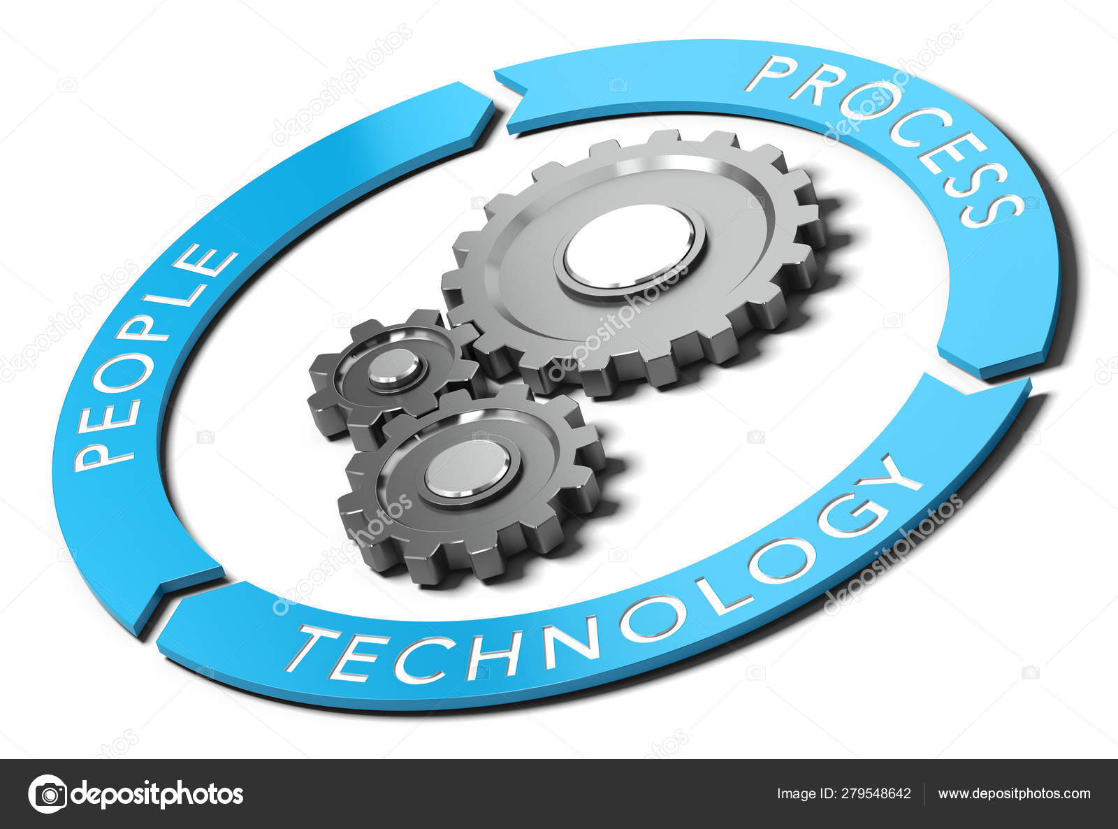3d illustration of People, Process & Technology Stock Photo by ...