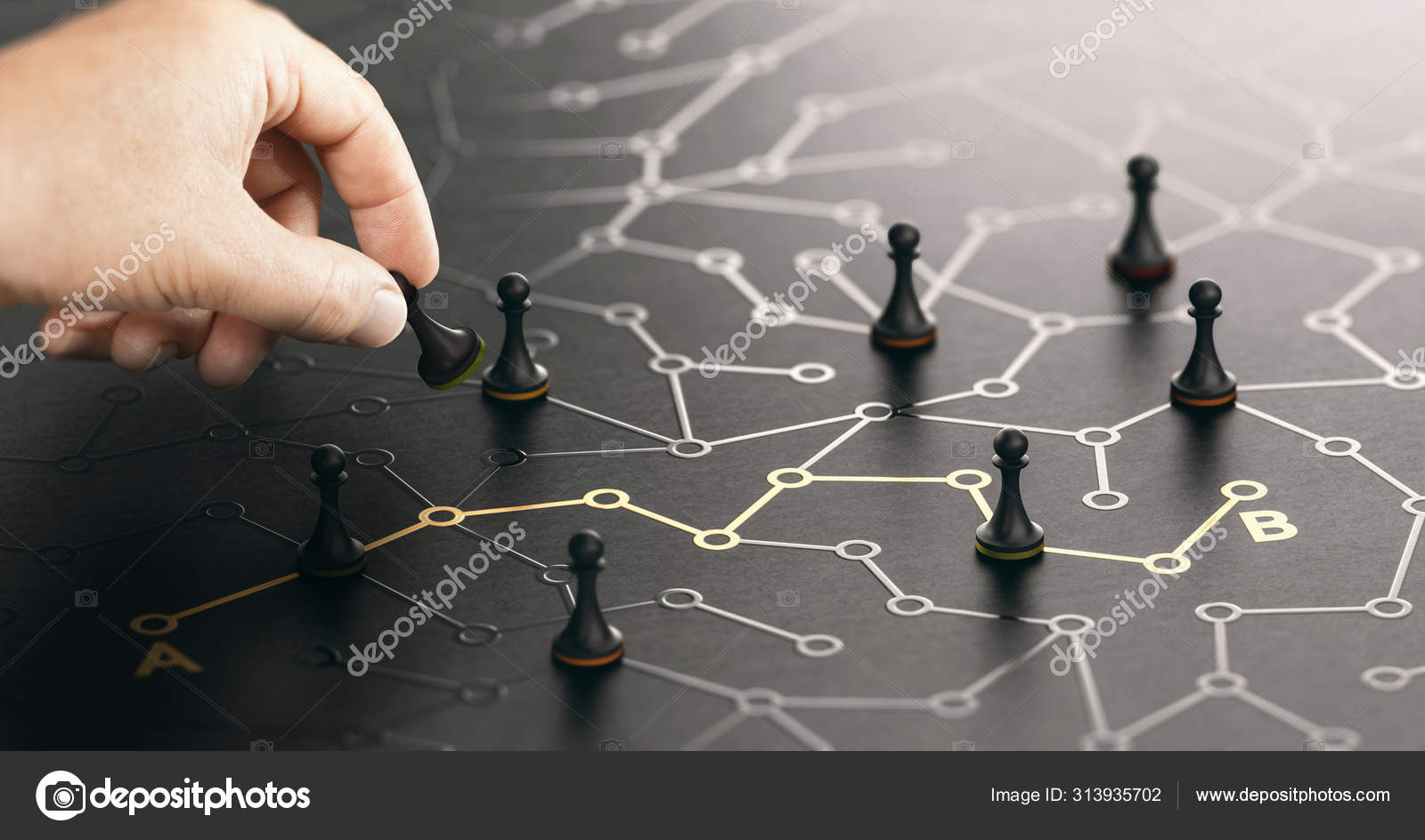 Shortcut from point A to point B — Stock Photo © Olivier26 #313935702