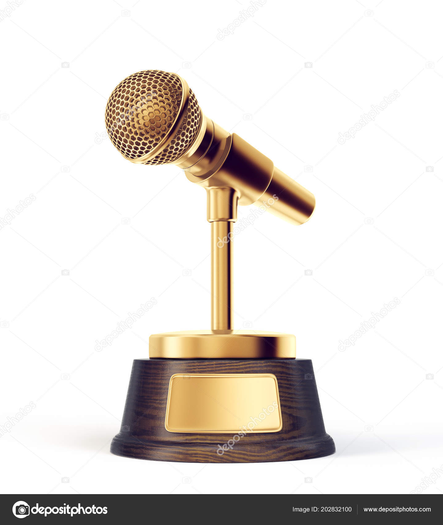 Gold Microphone Stand