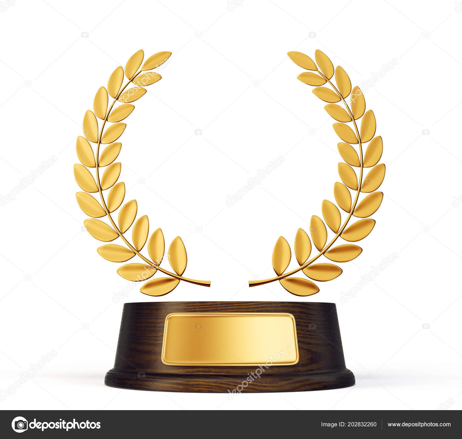 Golden Laurels Award Isolated White Background Stock Photo by ©alexroz ...