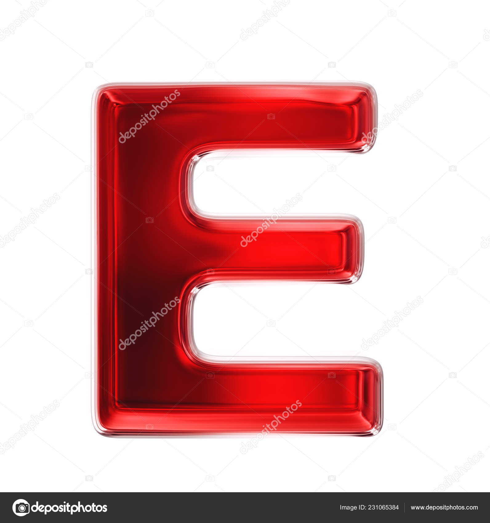 Letra Roja Aislada Sobre Fondo Blanco Ilustración — Foto de stock ...