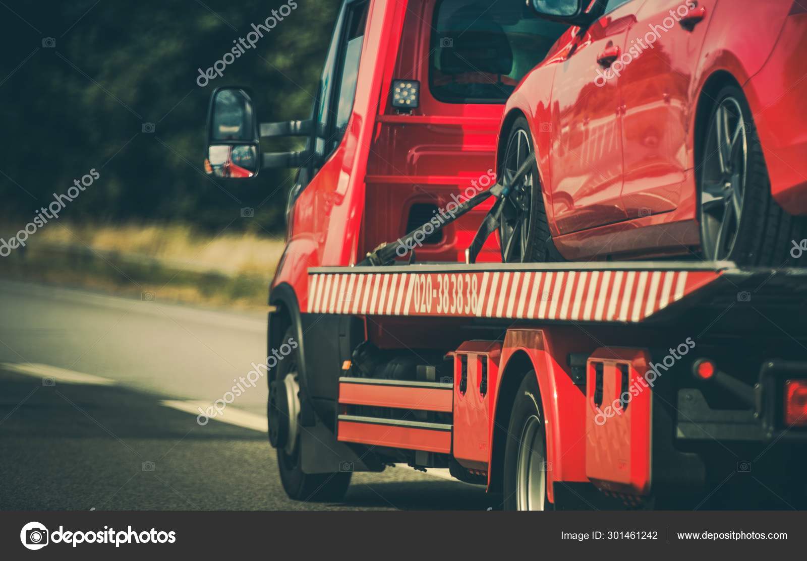 Towing Vehicle with a Car Stock Photo by ©welcomia 301461242