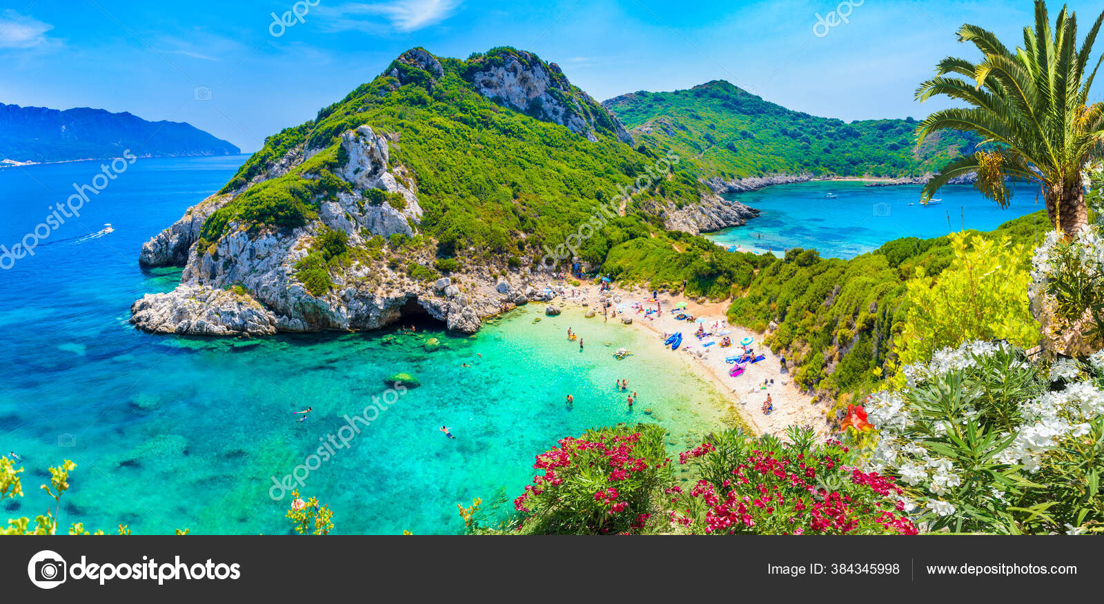 Aerial View Porto Timoni Afionas Region Corfu — Stock Photo © Balate ...