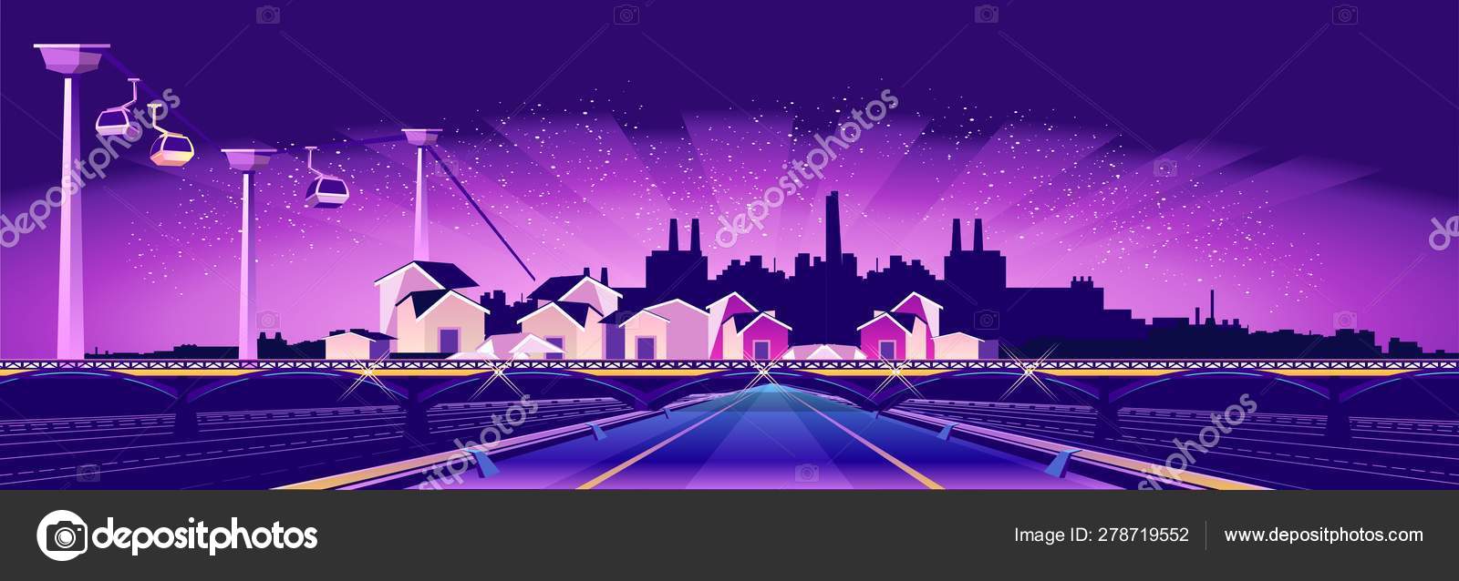 Night train journey ⬇ Vector Image by © marrishuannna | Vector Stock ...