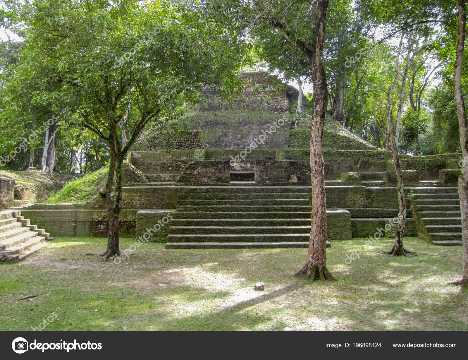 Maya Temple Complex Named Cahal Pech Located Belize Central America ...