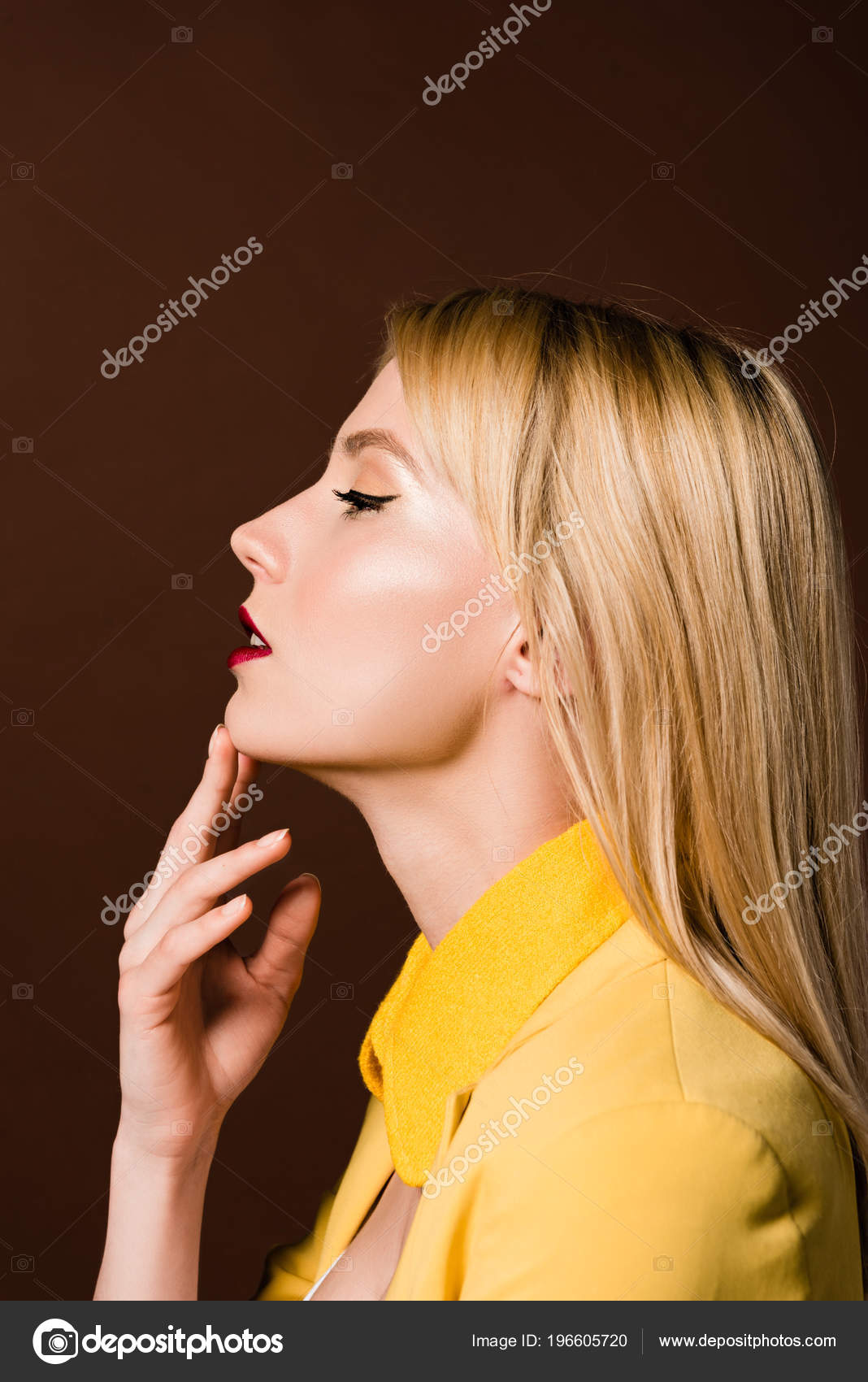 Pretty Blonde From The Side