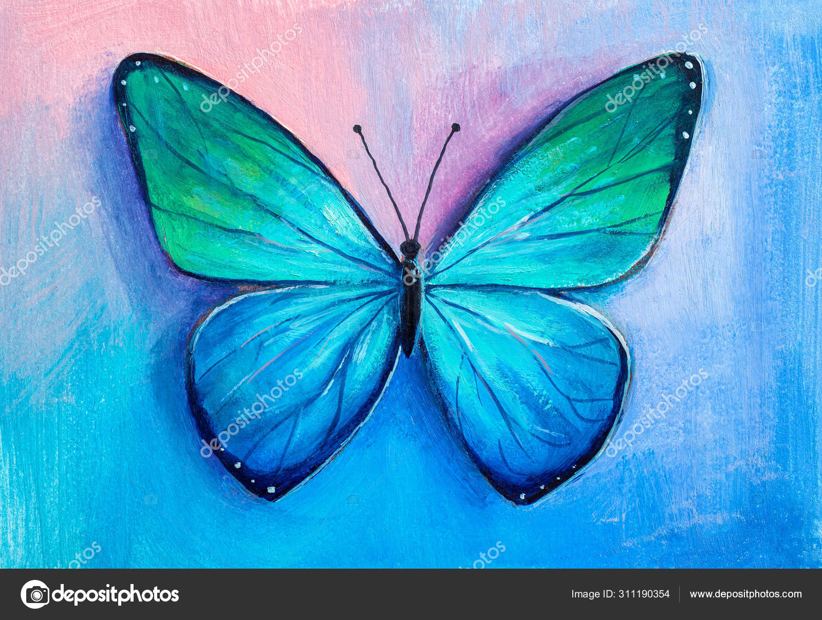 Lukisan Kupu Kupu Indah