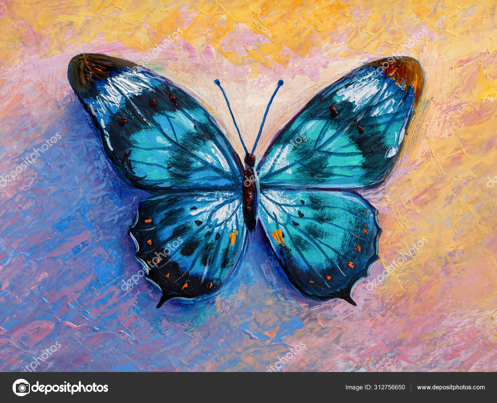 Abstract Paintings Of Butterflies