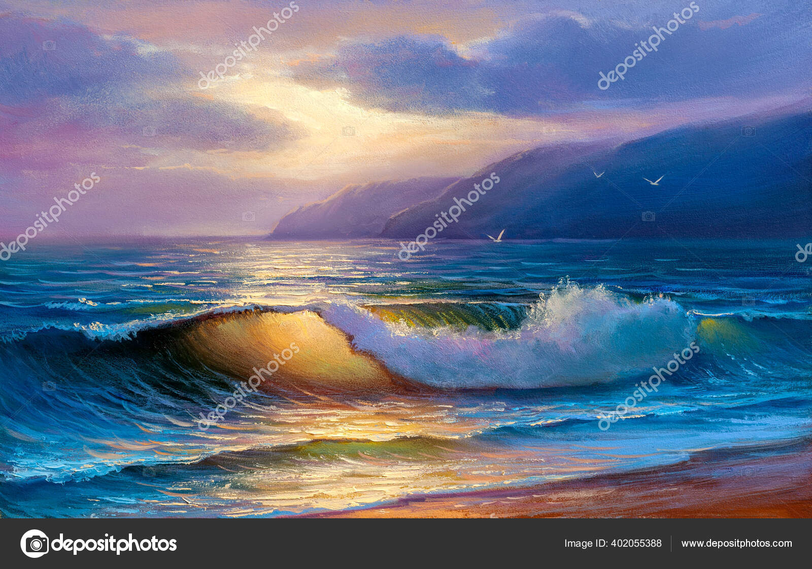 Ocean Sunset Oil Paintings Ocean Sunset Oil Paintings