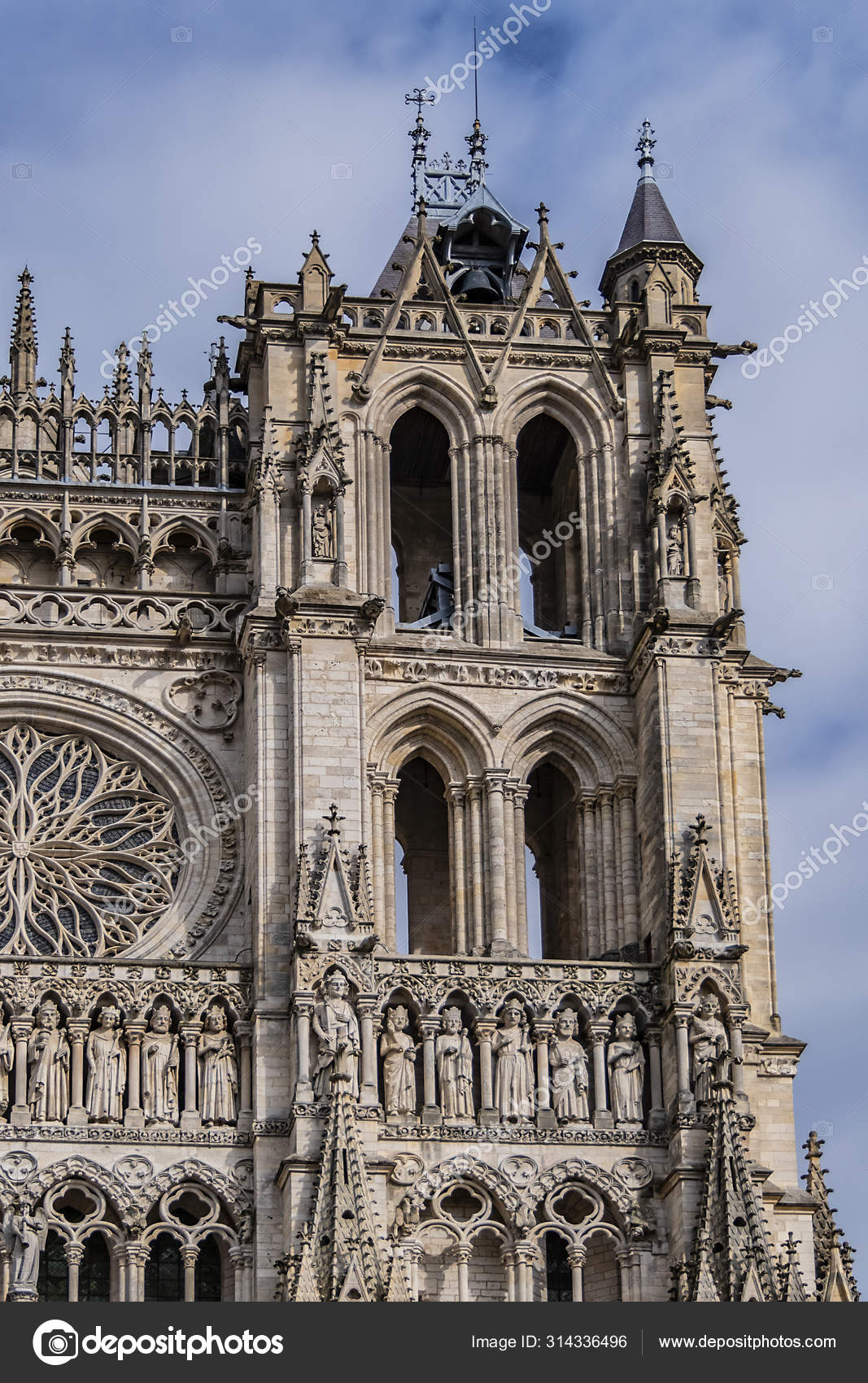 Fragment Amiens Gothic Cathedral Basilique Cathedrale Notre Dame Amiens ...