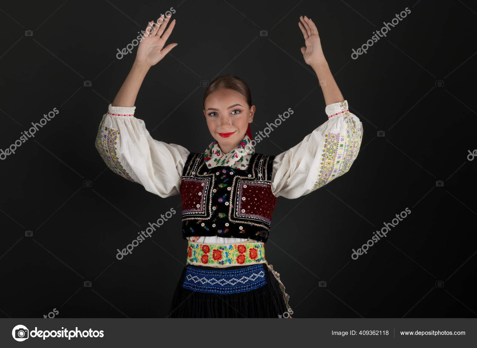 Slovak Folklore Slovak Folklore Girl Traditional Slovak Folk Dress ...