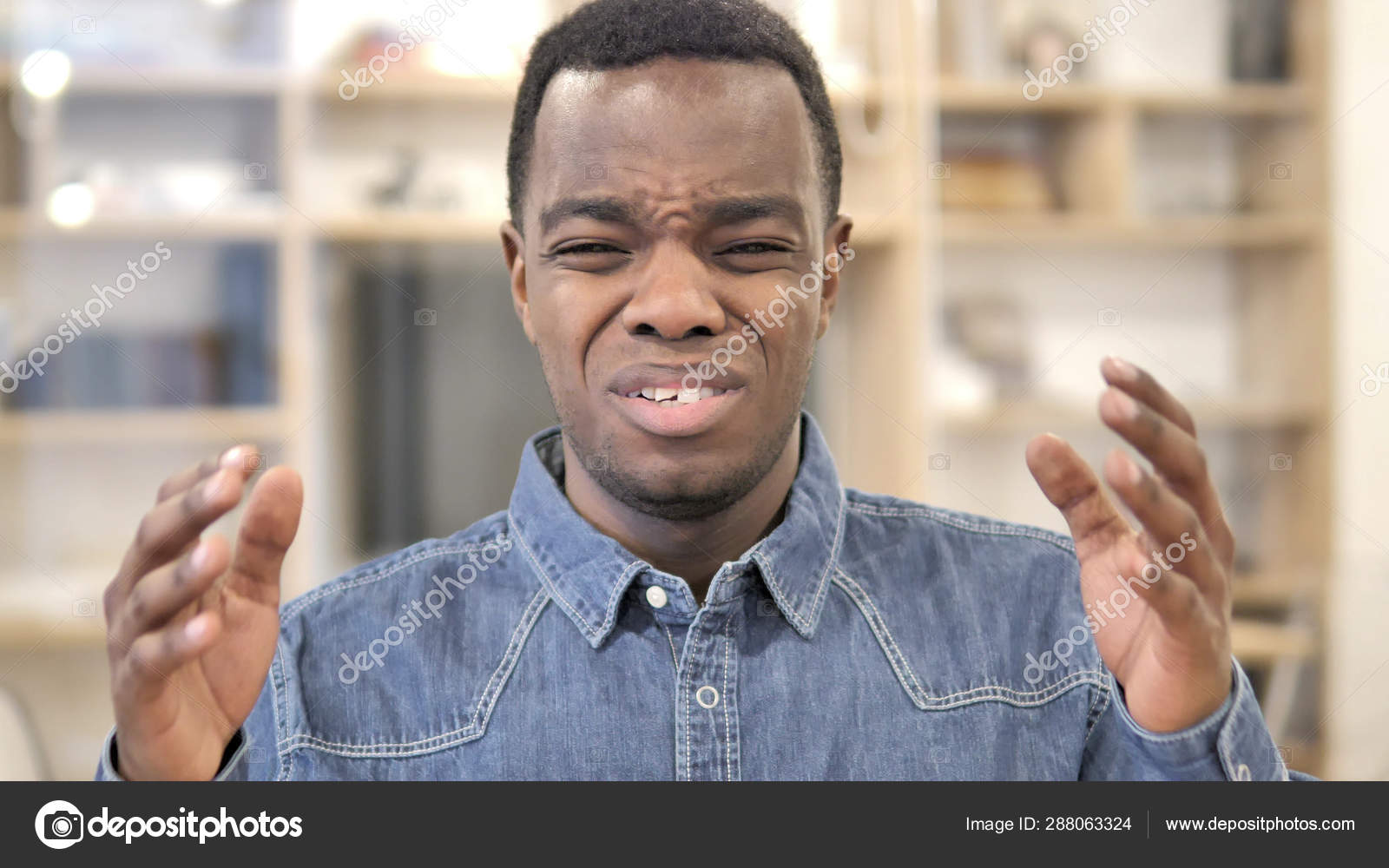 Failure, Young African Man Reacting to Loss — Stock Photo © mustang ...