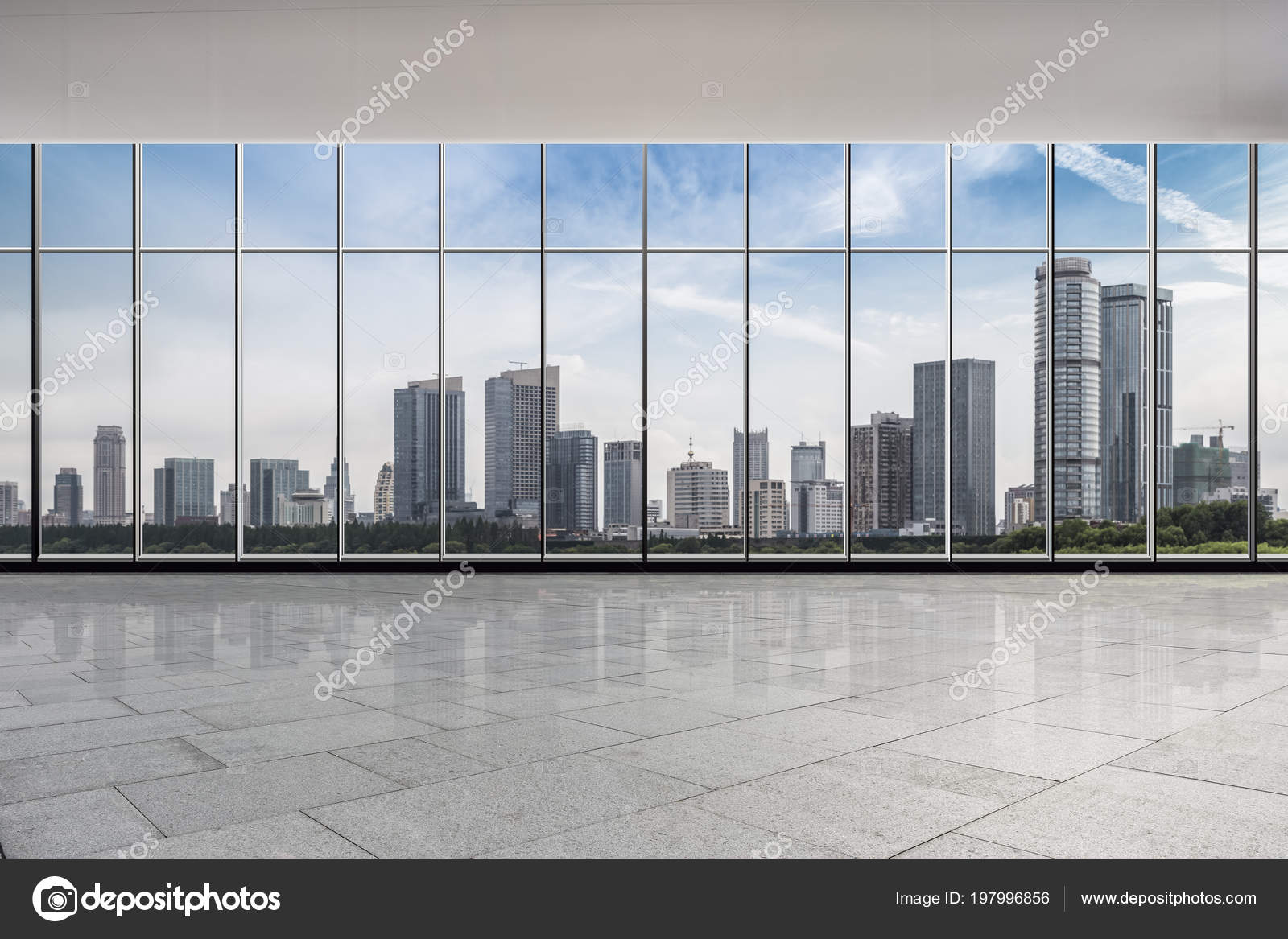 Panoramic Skyline Buildings Glass Window — Stock Photo © mayichao ...