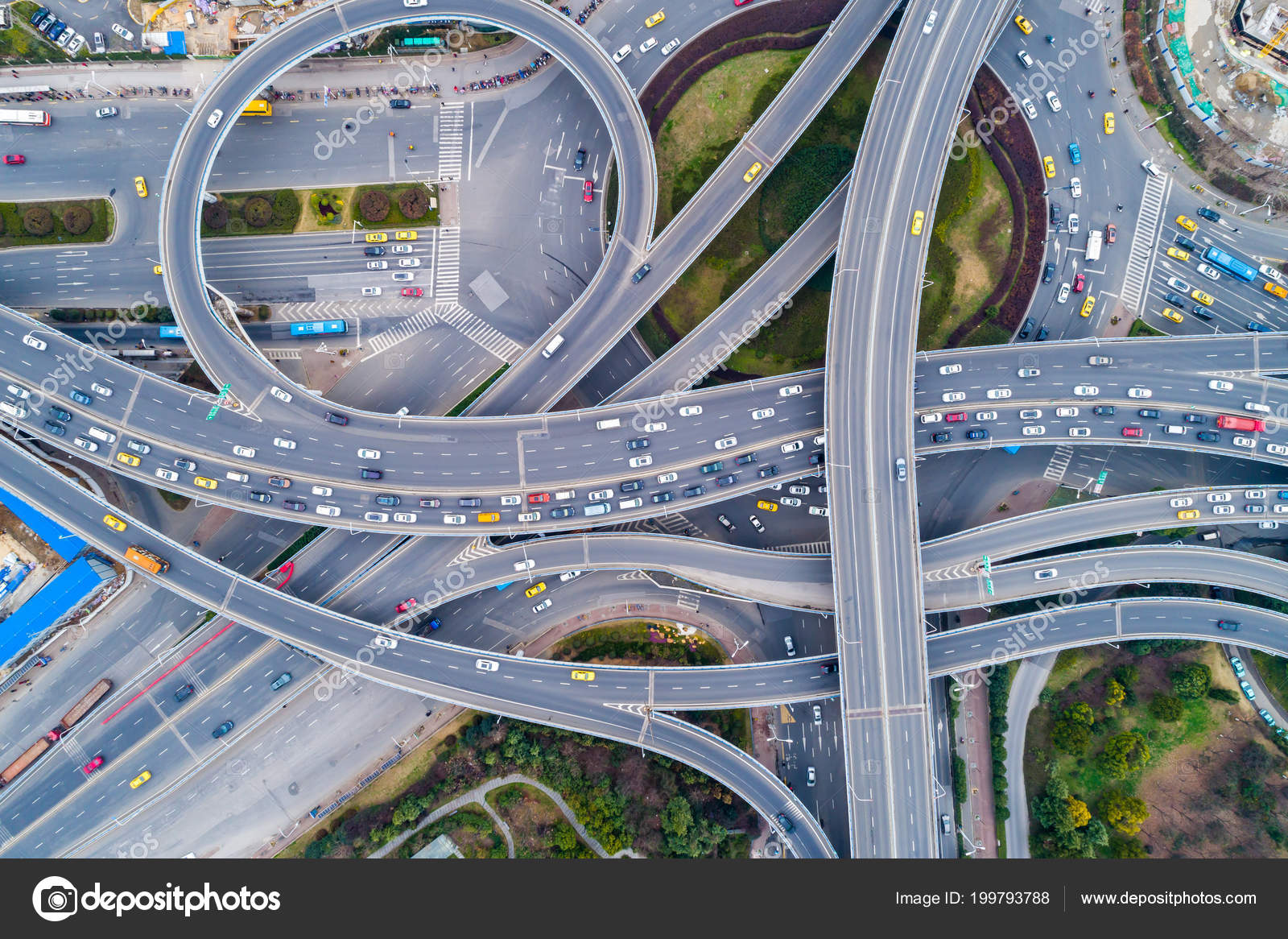 Aerial View Massive Highway Intersection — Stock Photo © mayichao ...