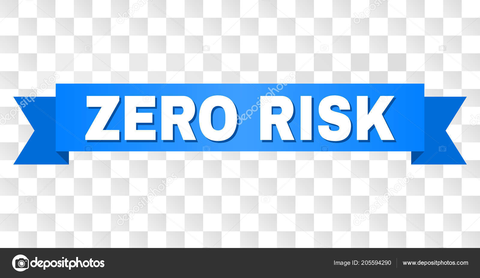 Blue Stripe with ZERO RISK Caption Stock Vector by ...