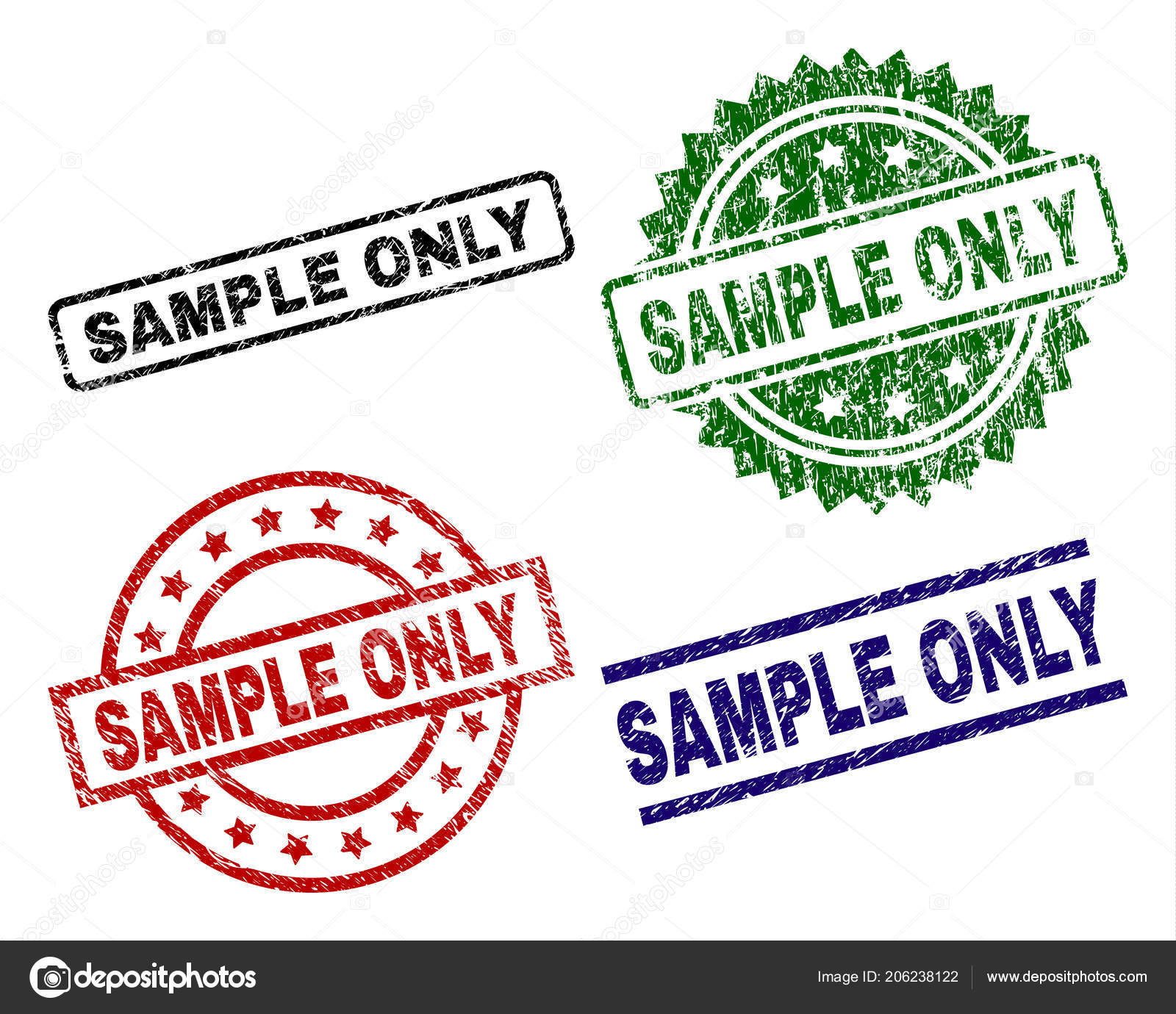 Damaged Textured SAMPLE ONLY Stamp Seals Stock Vector Image by ...