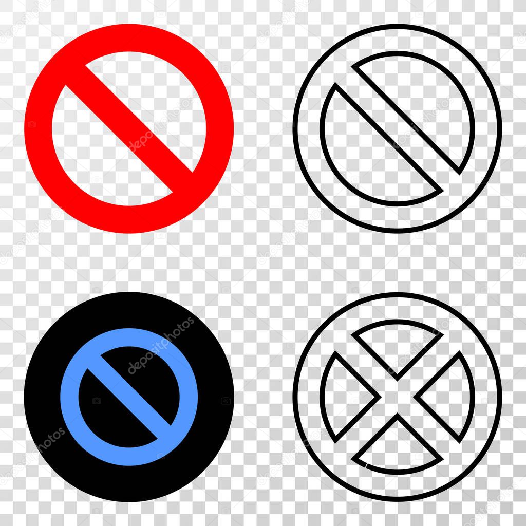 Vector prohibido EPS Icono con la versión de contorno 2022