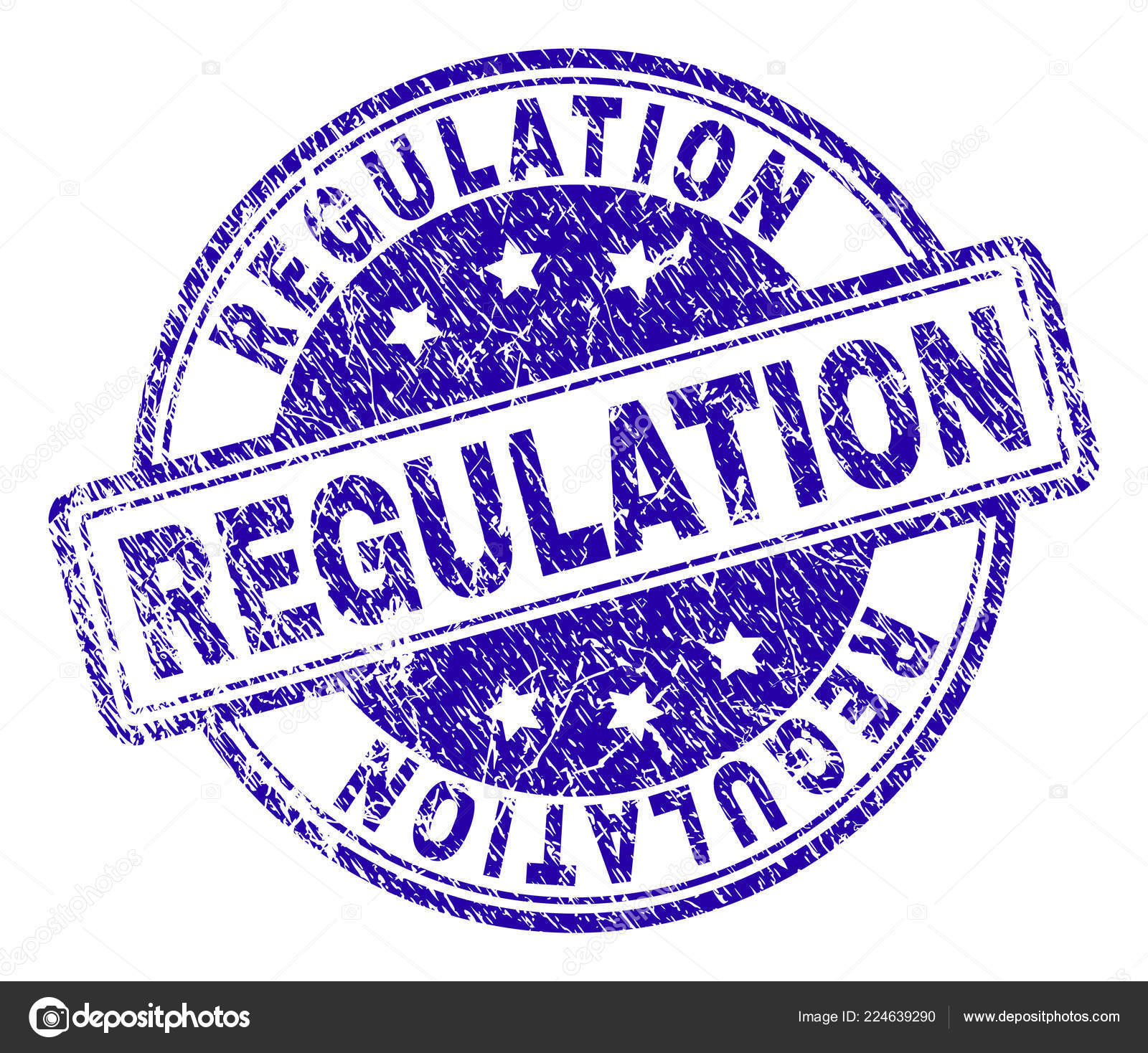 Scratched Textured REGULATION Stamp Seal — Stock Vector ...