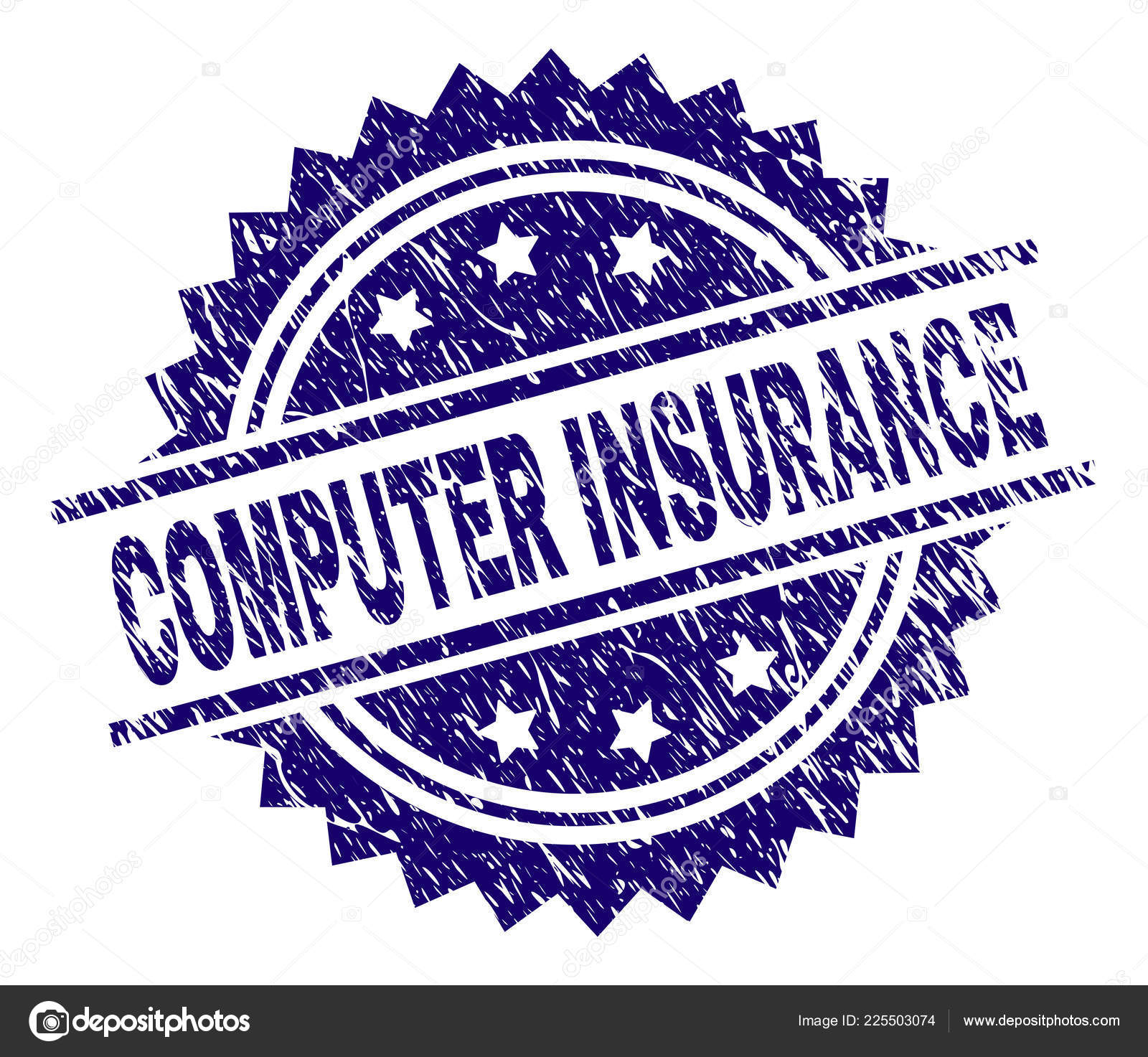 Scratched Textured COMPUTER INSURANCE Stamp Seal — Stock Vector ...