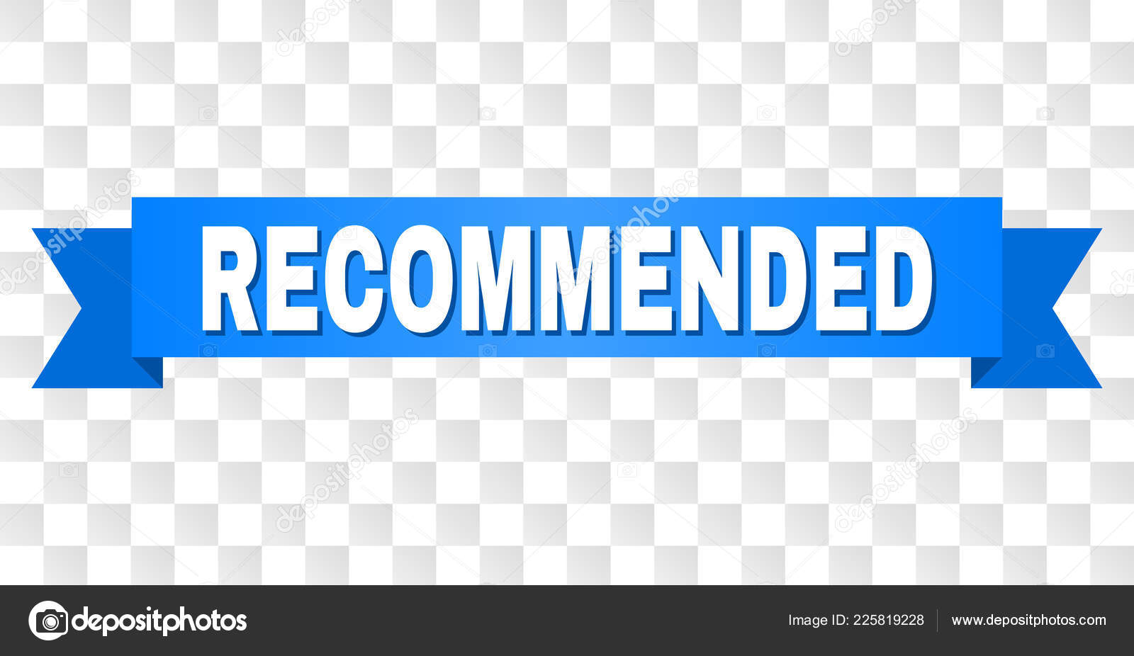 Blue Ribbon with RECOMMENDED Text Stock Vector Image by ...