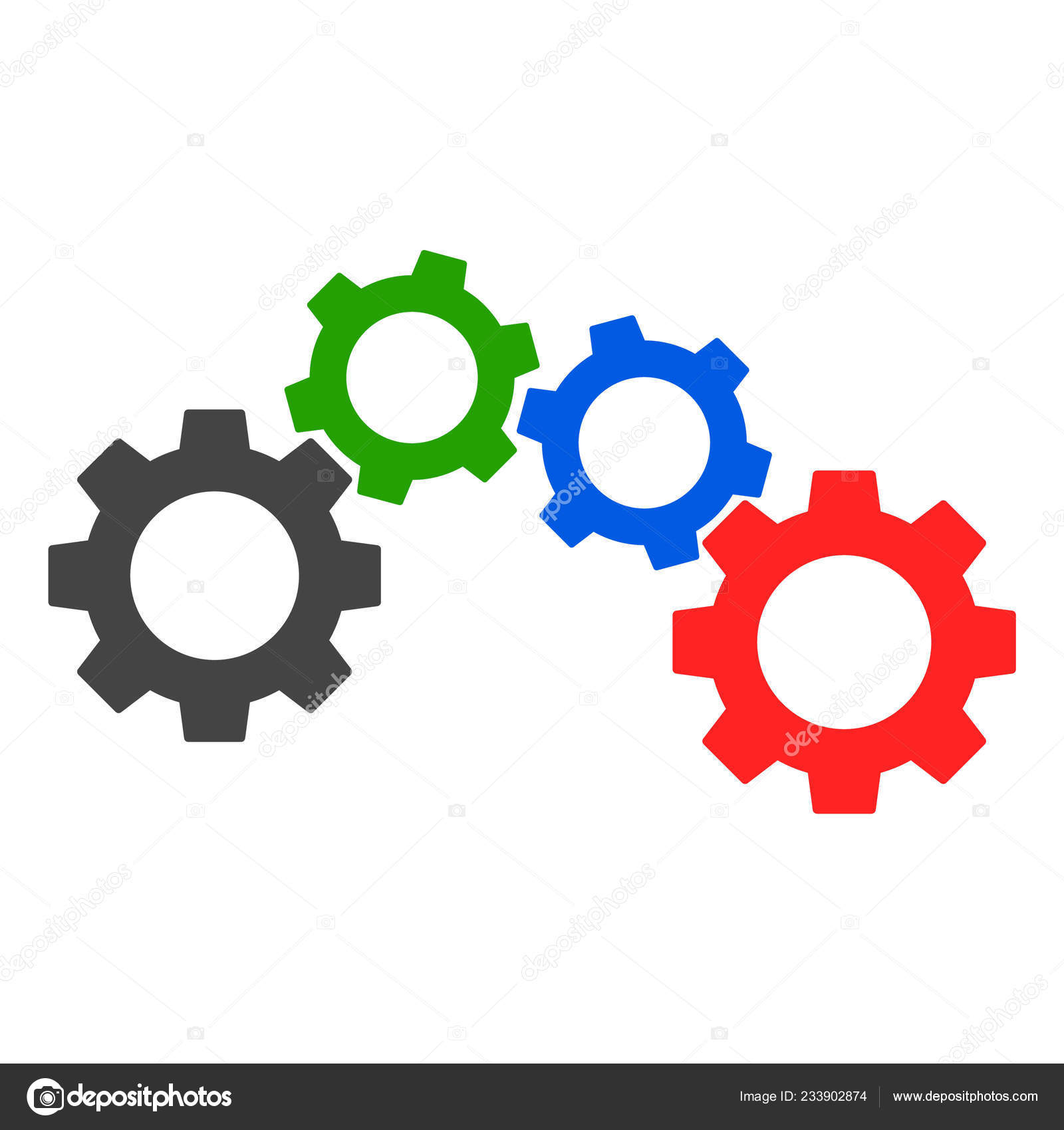 Vector Cogwheel Mechanism Icon Illustration Stock Vector Image by ...