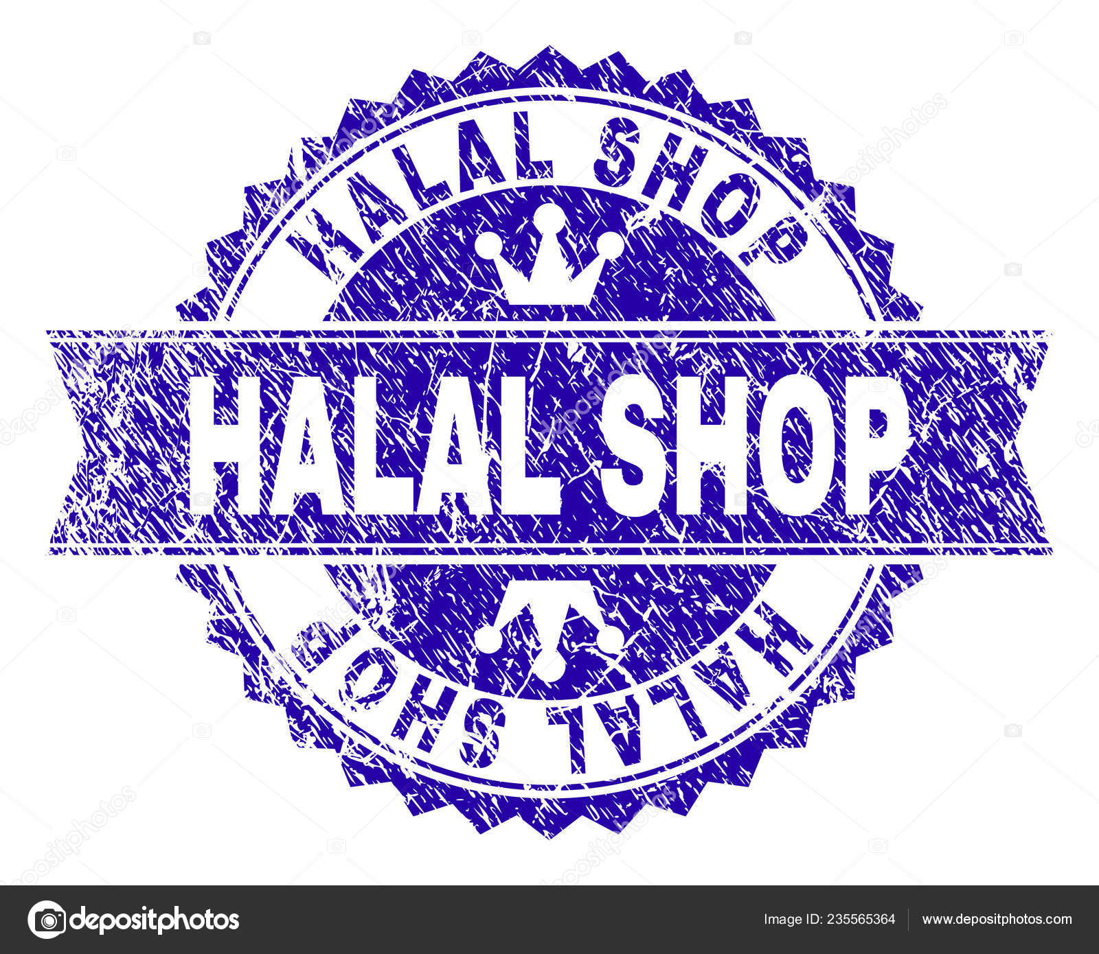 Grunge Textured HALAL SHOP Stamp Seal with Ribbon Stock Vector Image by ...