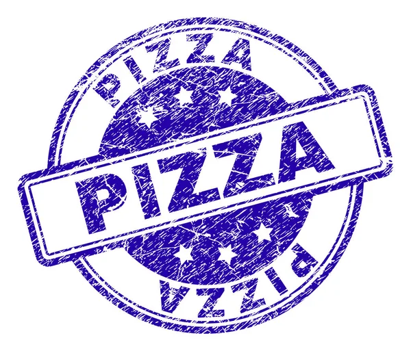 FRESH PIZZA Black Rosette Seal with Scratched Surface Stock Vector by ...