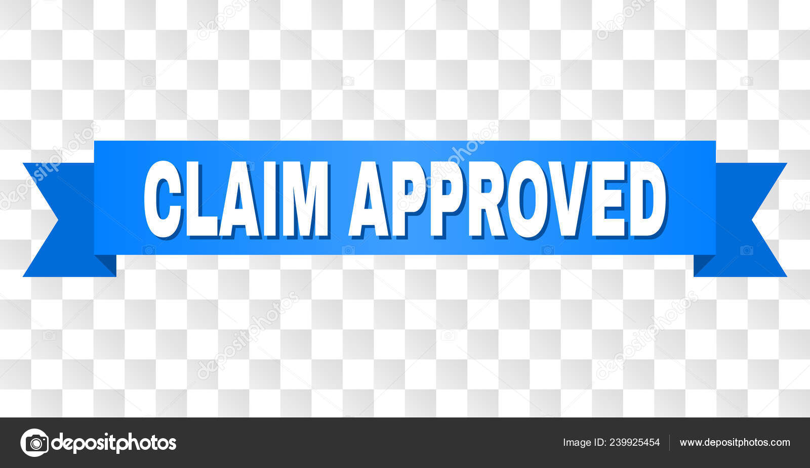 Blue Tape with CLAIM APPROVED Caption Stock Vector Image by ...