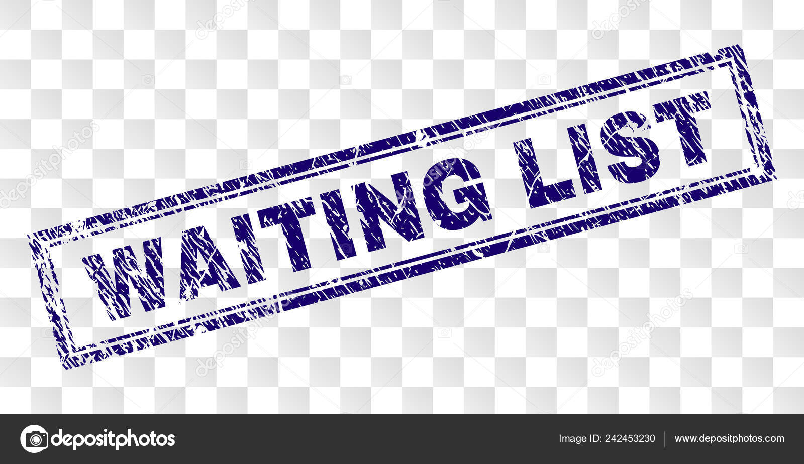 Scratched WAITING LIST Rectangle Stamp ⬇ Vector Image by ...