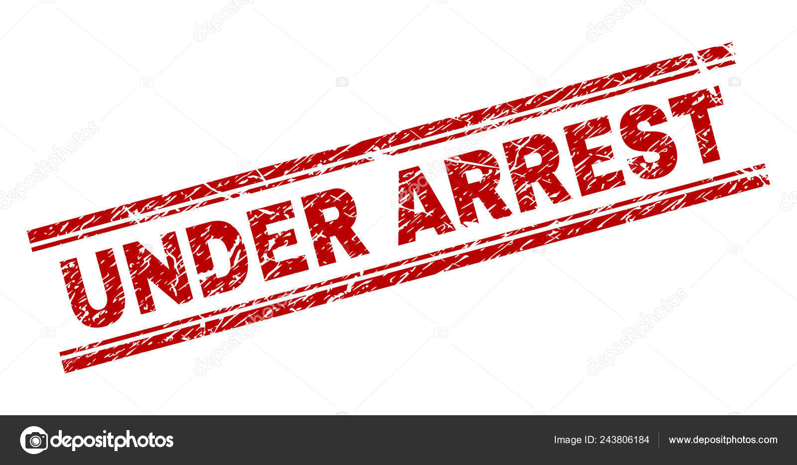 Scratched Textured UNDER ARREST Stamp Seal Stock Vector Image by ...