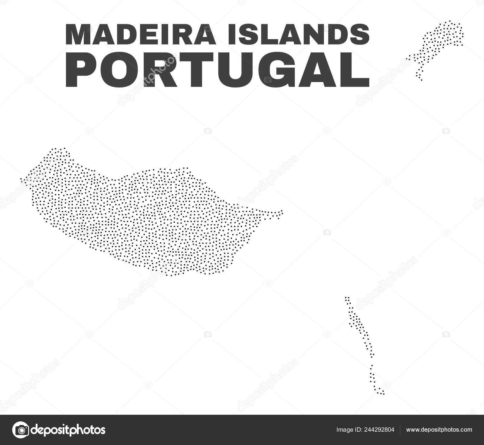 Vector Madeira Islands Map of Points Stock Vector Image by ...