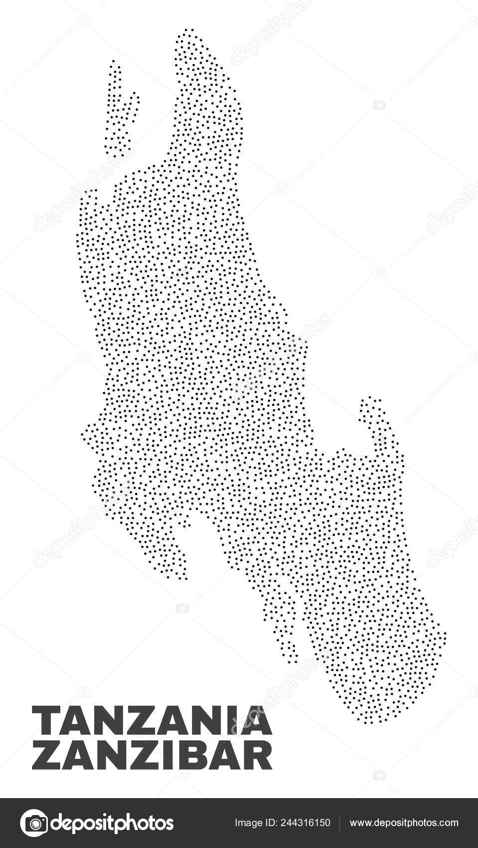 Vector Zanzibar Island Map of Dots Stock Vector Image by ...