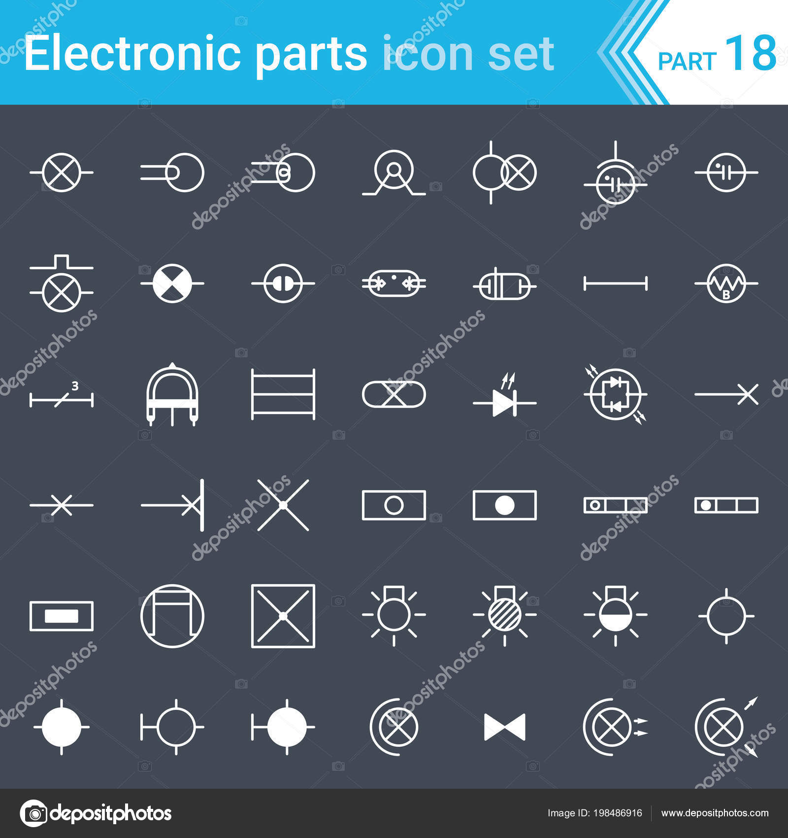 Electric Electronic Icons Electric Diagram Symbols Lighting Stock ... Electric Electronic Icons Electric Diagram Symbols Lighting Stock ...