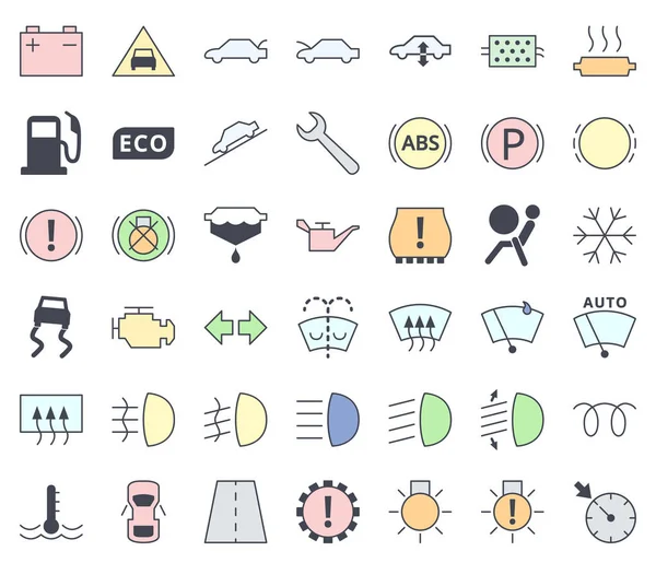 Car Dashboard Interface Indicators Icon Set Service Maintenance Vector ... Car Dashboard Interface Indicators Icon Set Service Maintenance Vector ...