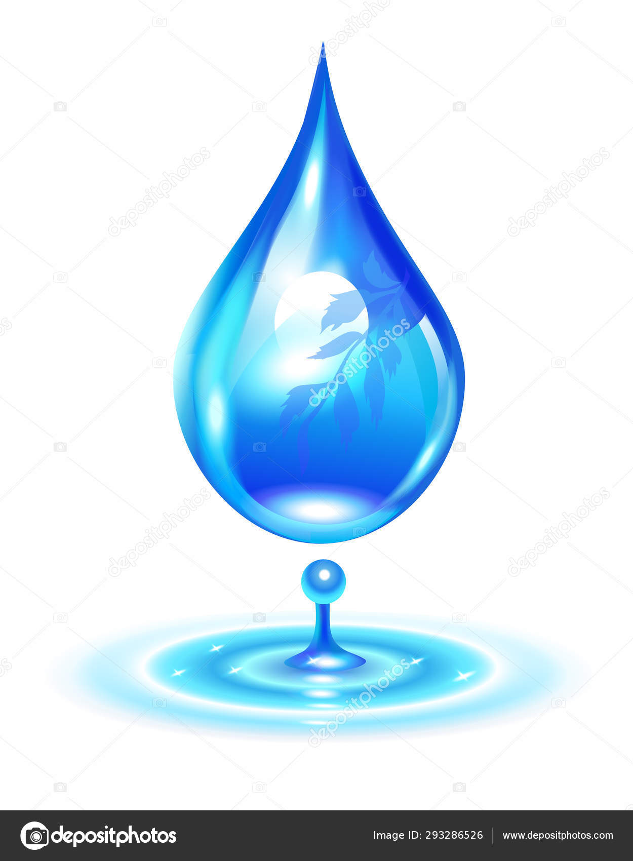 Pure Water Drop Ripple Effect: Reverse Osmosis Technology