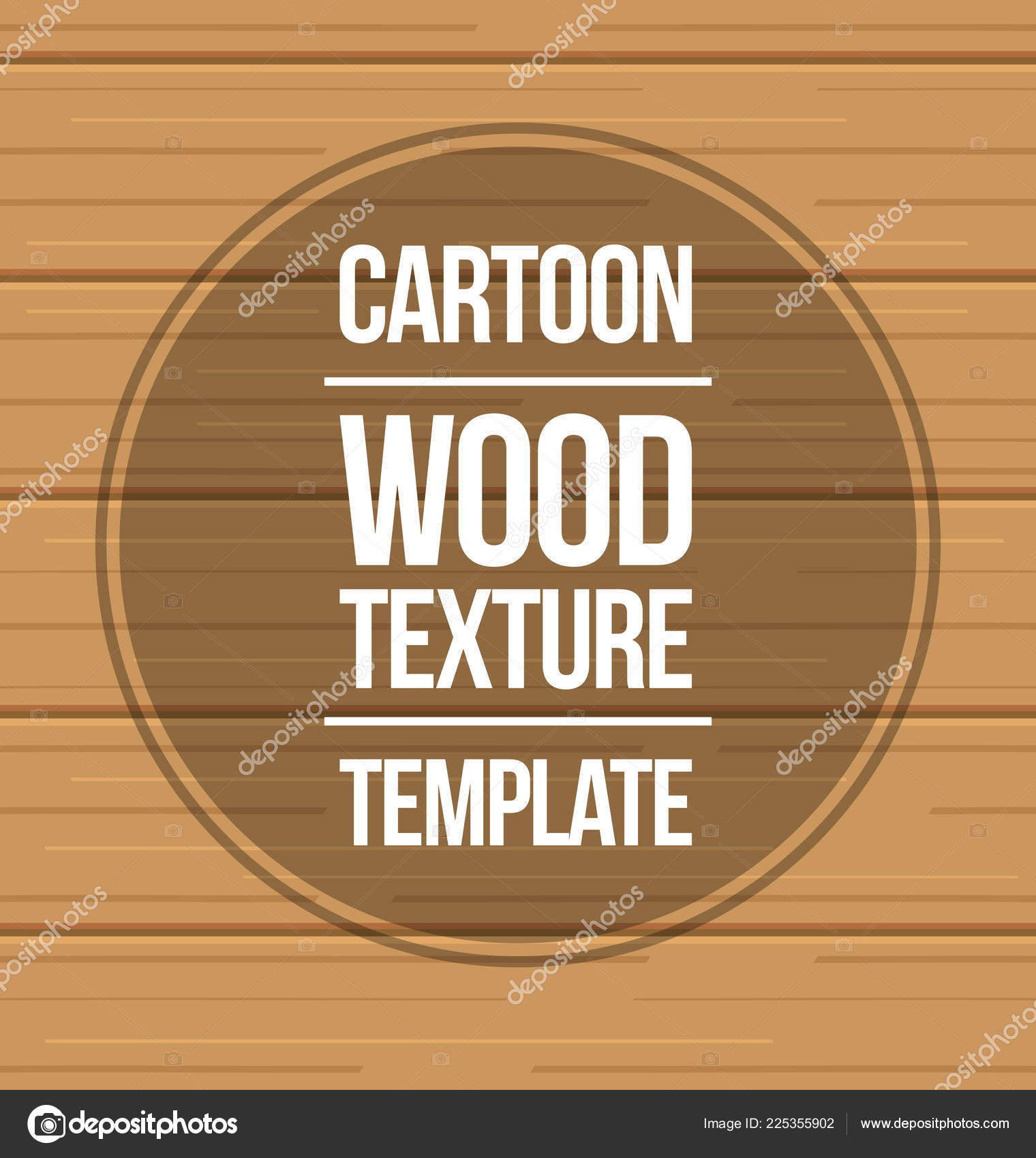 Text Cartoon Wood Texture White Circle Wooden Background Stock Vector ...