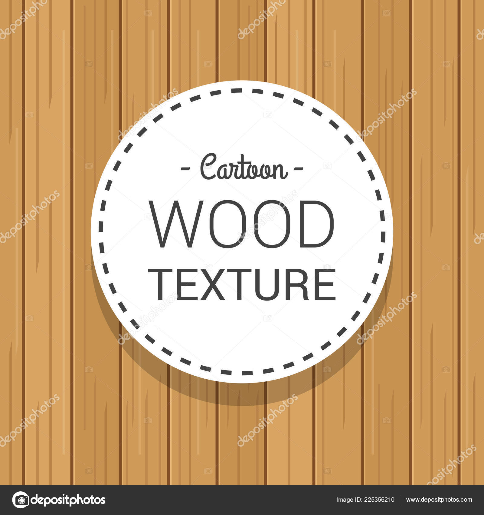 Text Cartoon Wood Texture White Circle Wooden Background Stock Vector ...