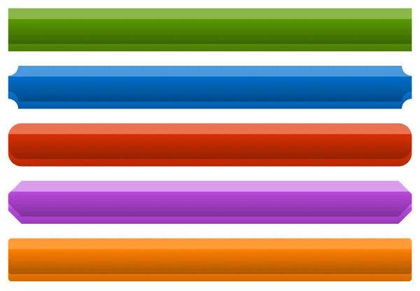 Button Banner Bar Shape Design Elements Color Vector Illustration Stock ...