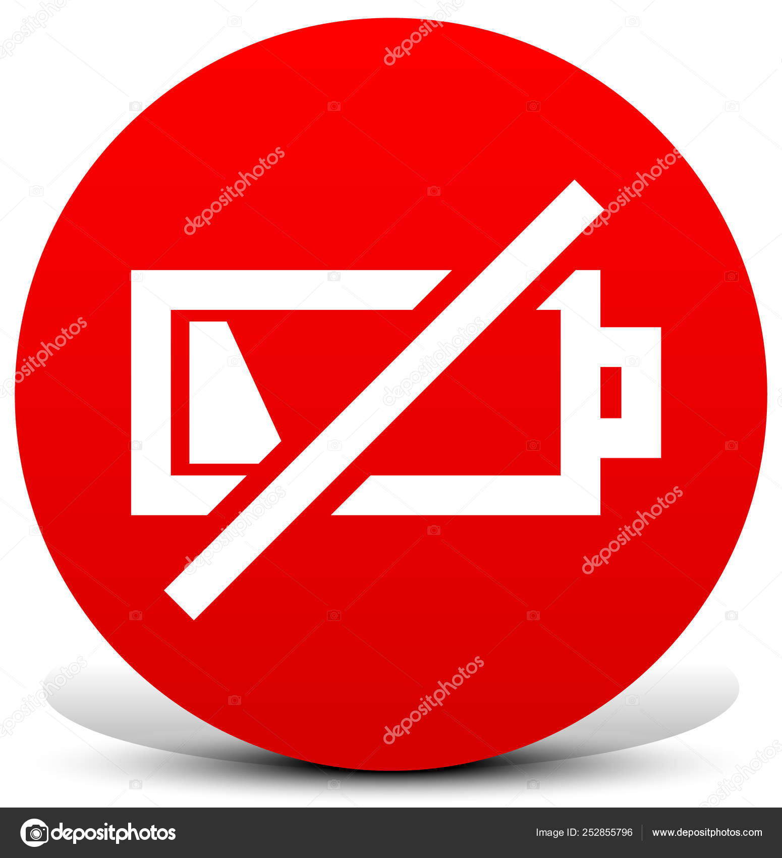 Low Battery Symbol White — Stock Photo © vectorguy #252855796