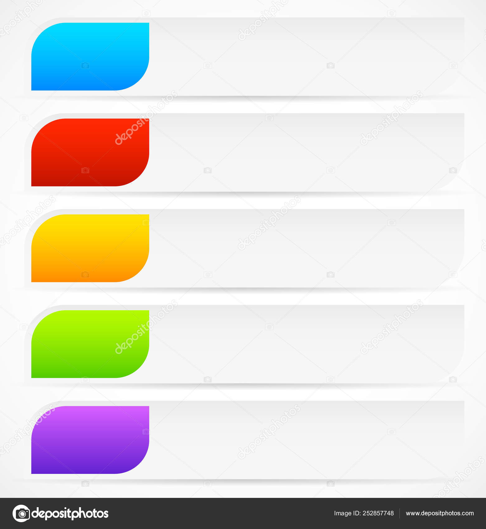 Horizontal Button, Banner Backgrounds with Colorful Inserts — Stock ...