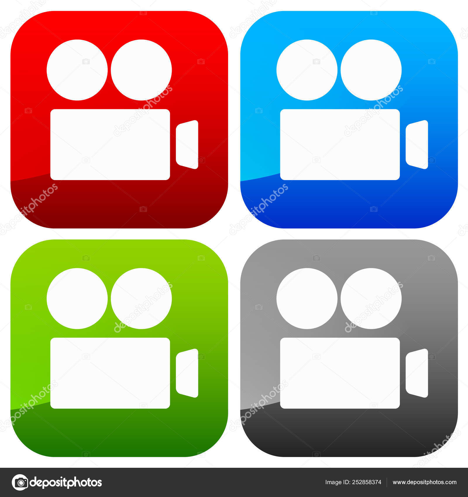 Camera Icons Set Artistic Raster Illustration — Stock Photo © vectorguy ...