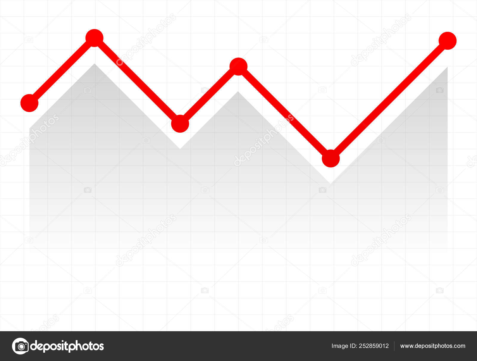 Line graph element. Graph, chart over gridded background. Vector Stock ...