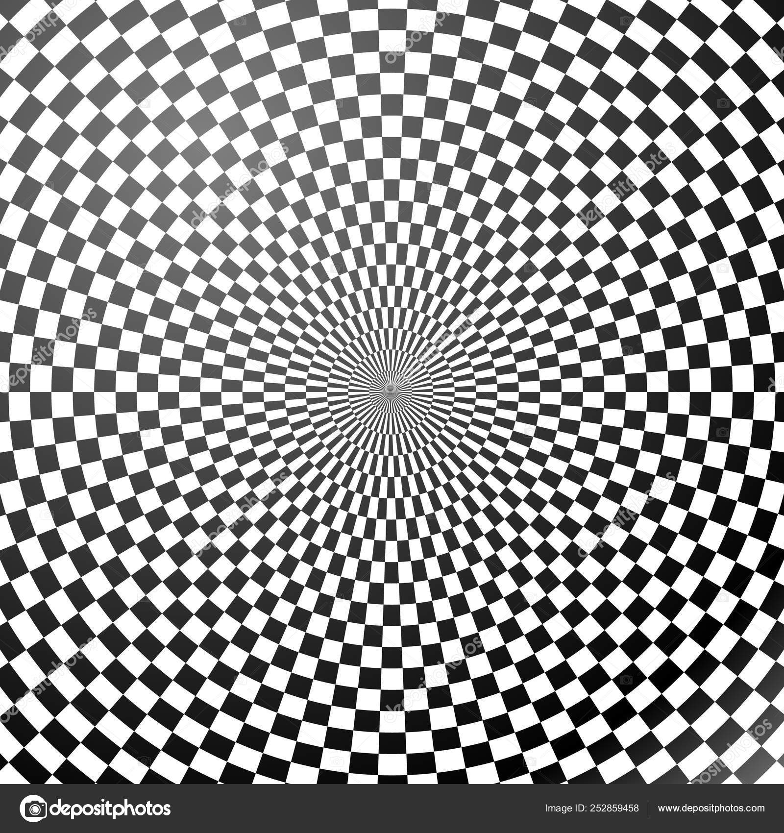 Circular checkered (chequered) abstract background, pattern. Vec Stock ...