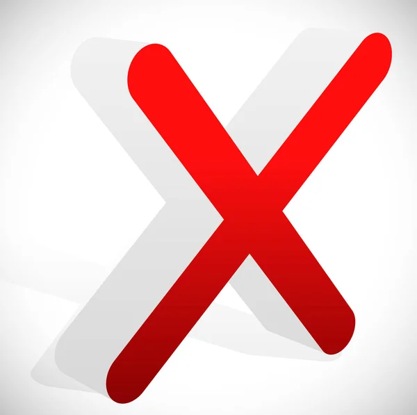 Red Cross, X Shape, X Letter Perspective — Stock Vector © vectorguy ...