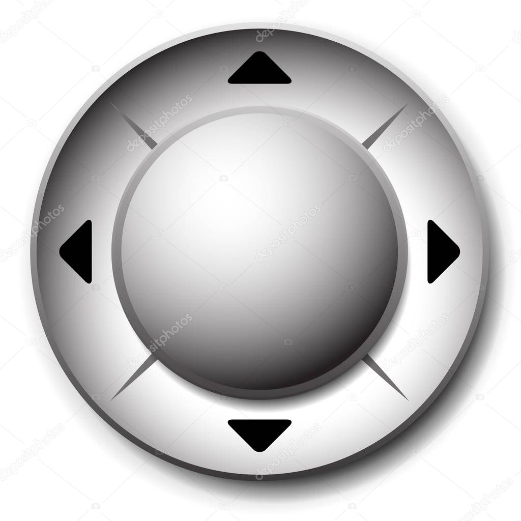 Interfaz de plantilla de botón de control, elemento UI. Vector. 2024