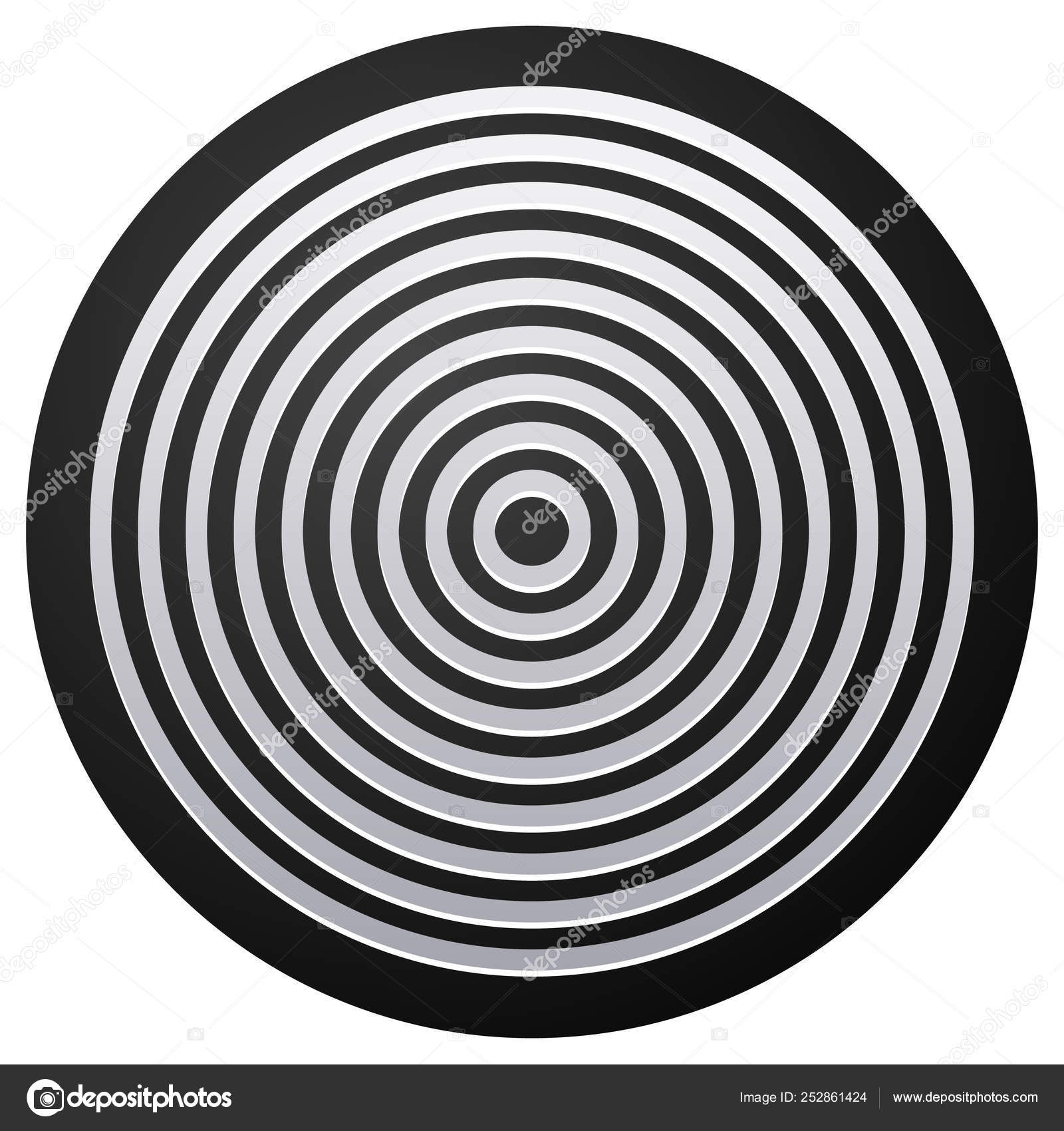 Abstract concentric circles, rings on a disc. — Stock Photo © vectorguy ...